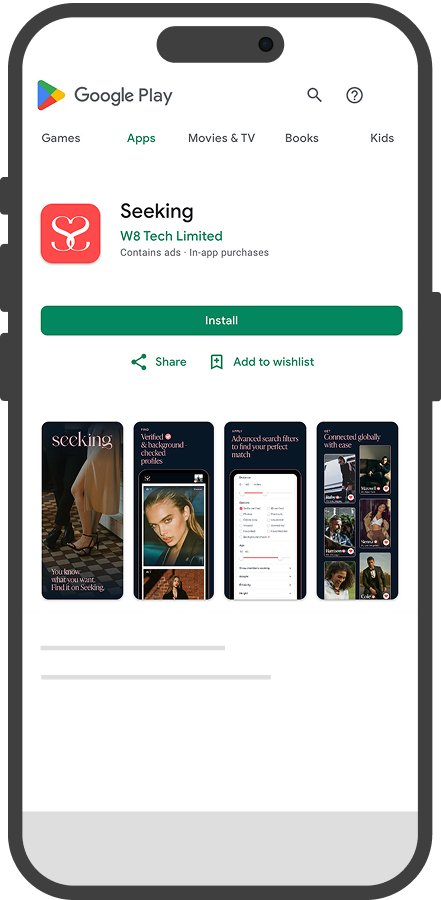 Descarga aplicación de Seeking | Disponible en Android e iOS